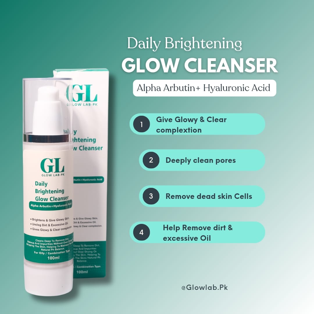 Daily Brightening Glow Cleanser – Glow Lab.pk